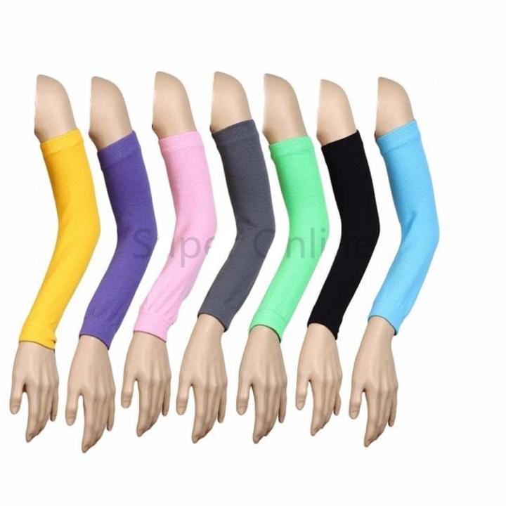 Multi Color Hand Sleeve Women Cooling Arm Sleeves Sun Protection For ...