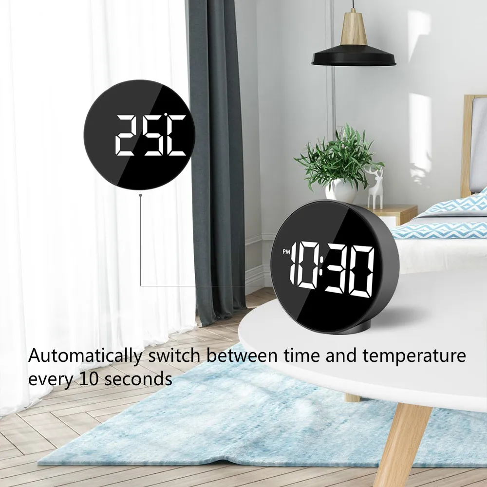 KOGEEK LED Digital Alarm Clock with Large Display Time Temperature ...