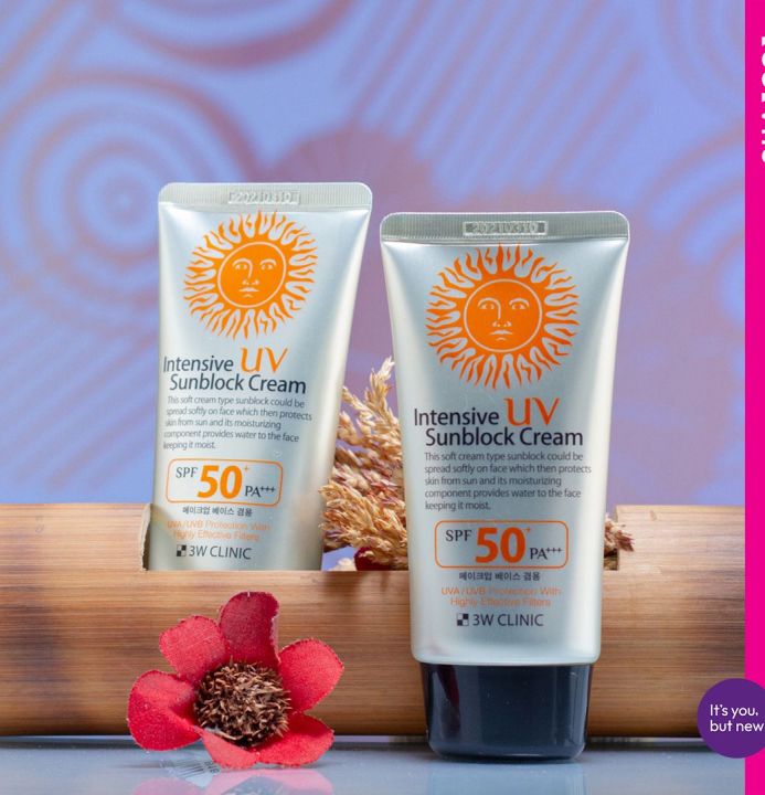 3W CLINIC UV Sunblock Cream SPF50 PA+++ 70ml Refreshing Sunscreen ...