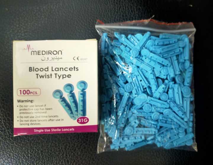 Mediron Blood Lancet 100 pcs 1box | Daraz.com.bd