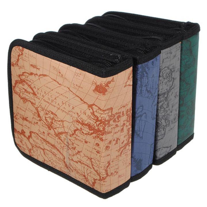 Fashion 40 disc CD DVD Holder DJ Storage Case Disc Organizer Wallet Bag ...