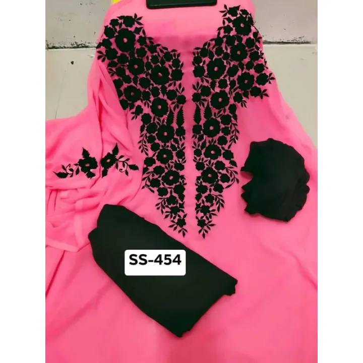 Indian Exclushive New Collection Weatless Goergett Ambroydary Work ...