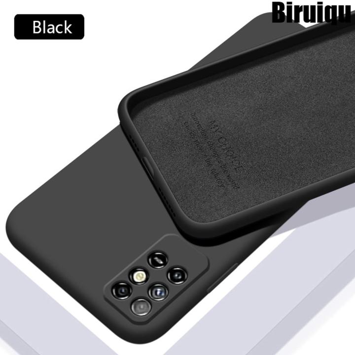Biruiqu For Infinix Note 8i Case Liquid Silicone Soft Rubber Shockproof ...