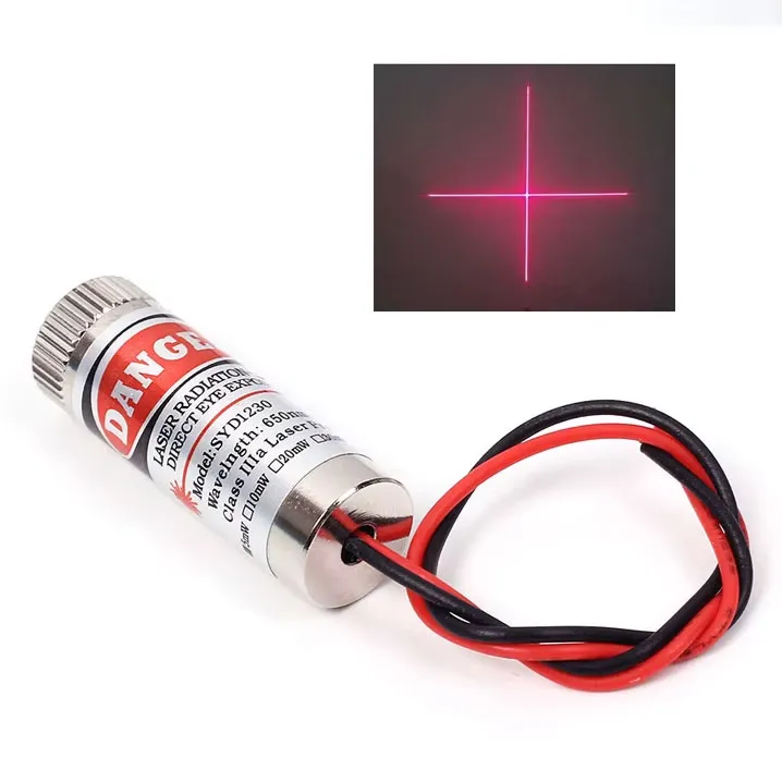 5mW Red Cross Laser Diode Module Focusable Industrial Class 650nm ...