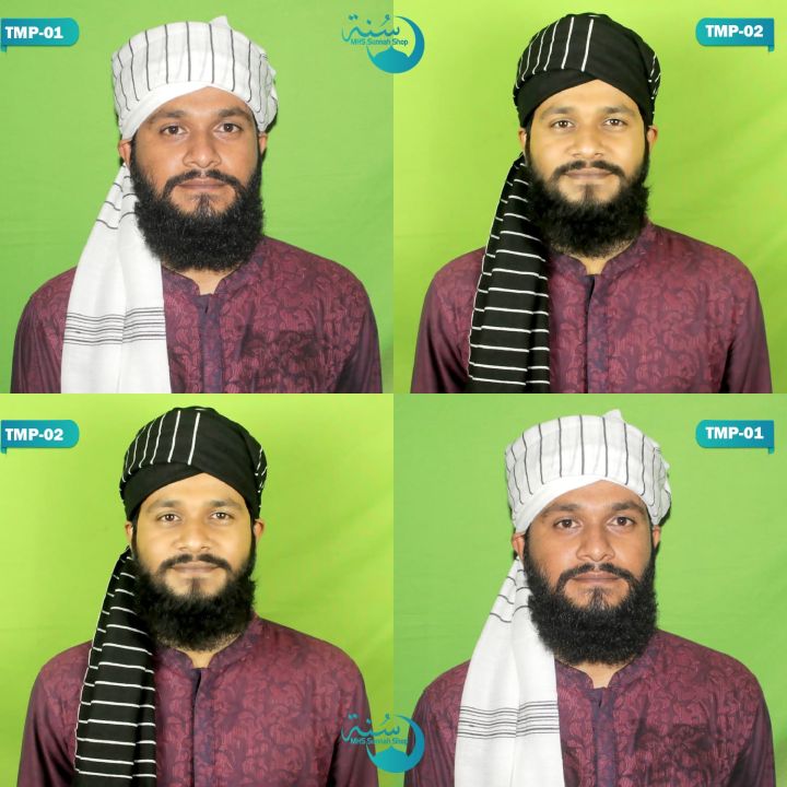 Black & White Color Beutifull Design Islamic Items Taliban Pagri for ...