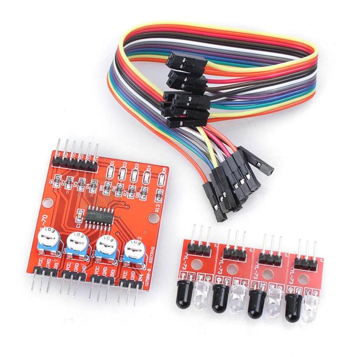 4 Channel Infrared Detector Tracking Sensor Module | Daraz.com.bd