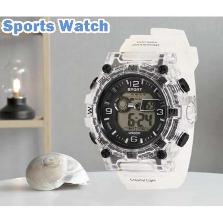 New Dailylife Waterproof White Color Digital WatcH And Square Led ...