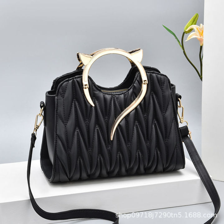 Top Handle Unique Fashion Women Handbag Ladies Faux Leather Tote ...
