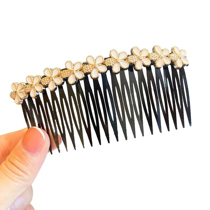 【Atoztide Store】Yfashion Pearl Hair Comb Insert Comb Shredded Artifact ...