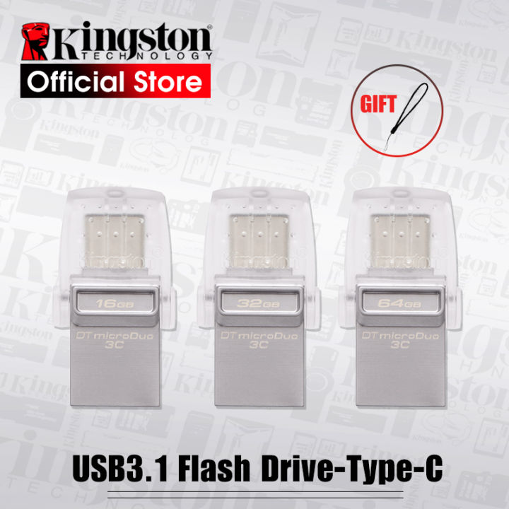 Kingston 64GB Type-C USB3.2 Gen1 Large Capacity Mobile Phone USB Flash Drive DTDUO3CG3 Dual ...