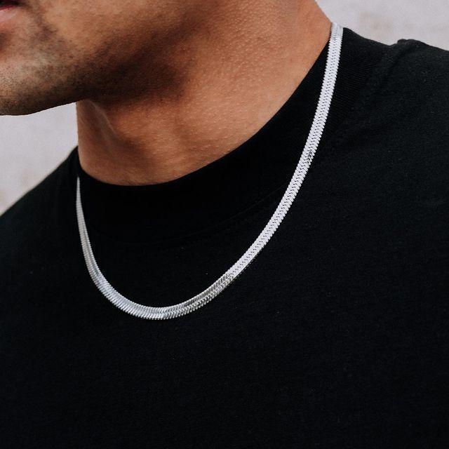 Wide Rounded Snake Chain Necklace-FashionAble Snake Chain For Men ...
