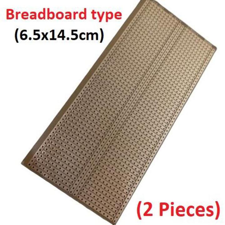 2 Pieces- 6.5x14.5cm Breadboard-type Stripboard Veroboard circuit board ...