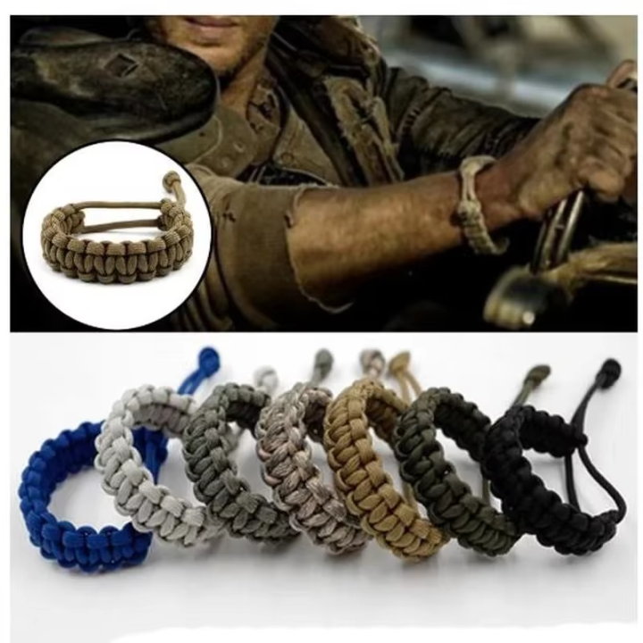 Adjustable Survival Emergency Fashion Bracelet for men Paracord Cord ...