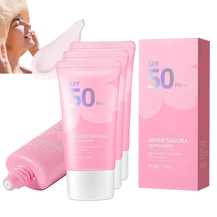 Japan Sakura Sunscreen UV SPF 50 Pa+++ Sunblock 50g | Daraz.com.bd