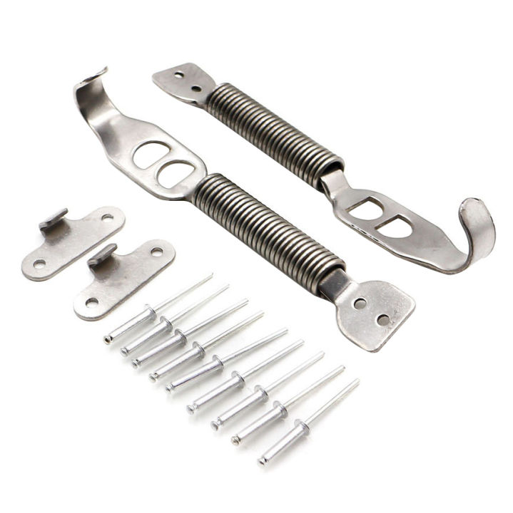 Aluminum Alloy Car Racing Mount Bonnet Hook Pin Lock Kit Latch Spring ...