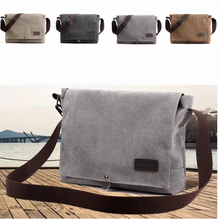 New Men Canvas Crossbody Shoulder Messenger Bags Man New Fashion Cross ...