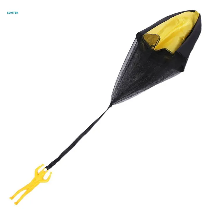 2xHand Throwing Parachute Outdoor Flying Trow Toy Game Yellow | Daraz ...