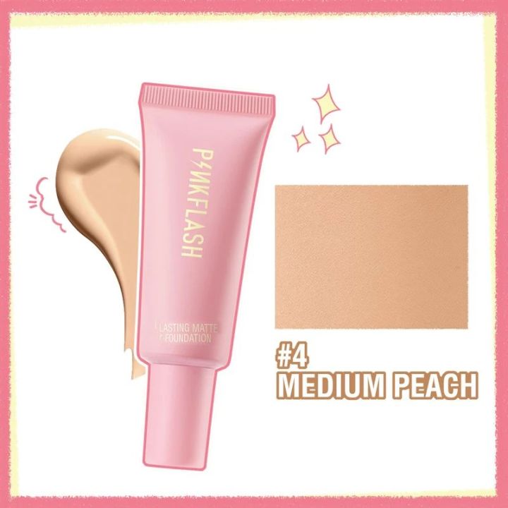 Pink Flash Long Lasting Waterproof Matte Foundation -Medium Beige-Shade ...