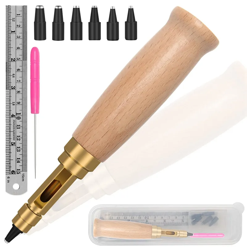 Wood Hole Punch Yorkshine | Premium Interchangeable Hole Punch Set