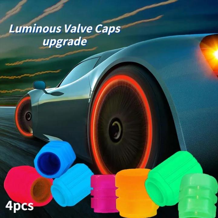 4Pcs Luminous Cars Wheel Tire Valves Tyre Stems Universal Recycle Tire ...