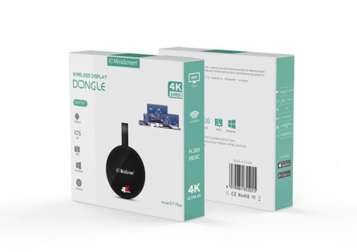 Mirascreen G7 Plus 2.4G 5G 4K Video Dongle Streamer for HD Digital TV Wireless Dongles HDMI WiFi ...