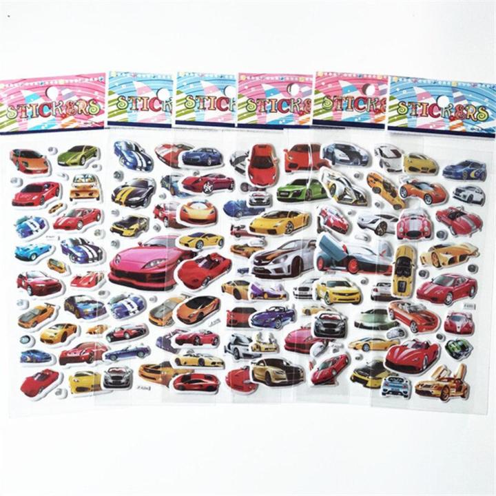 【happy one】Sheets racing Sports car Stickers Aircraft 3D Classic Toys ...