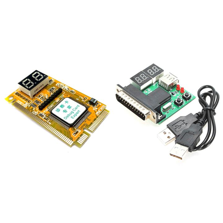 TWEXQNY 3 in 1 Debug Card Expert Mini PCI PCI-E LPC & PC Diagnostic Card USB Post Card ...