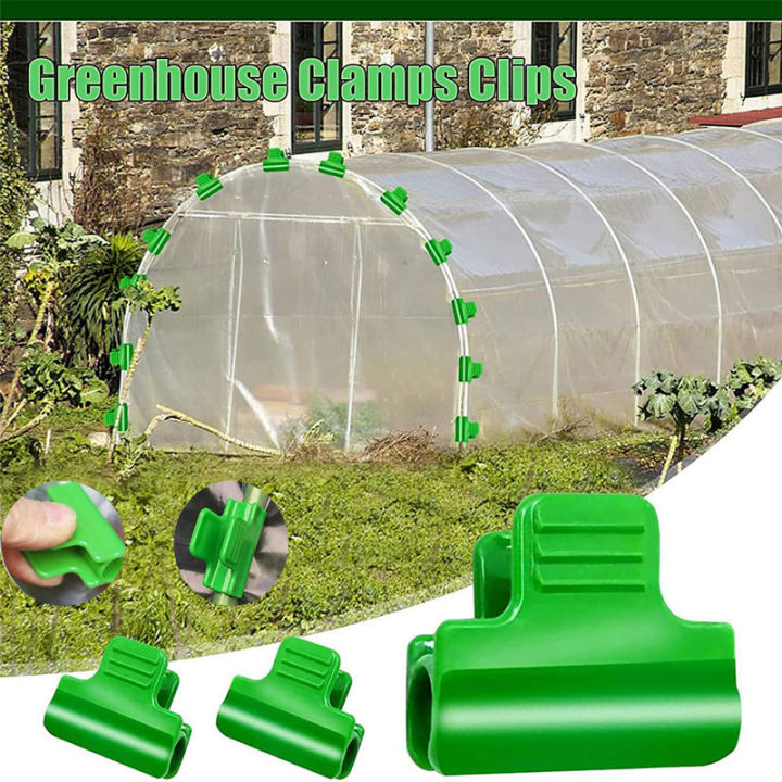 10Pcs/Pack 11/16mm Greenhouse Clamps Clips Film Row Cover Netting ...