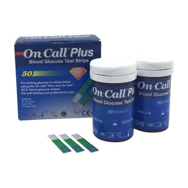 On Call® Plus Blood Glucose Monitor Test Strips 50 Pcs | Daraz.com.bd