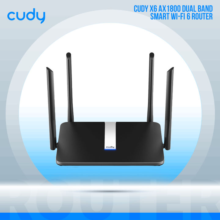 Cudy X6 AX1800 Dual Band Smart Wi-Fi 6 Router - 1200Mbps at 5GHz and ...