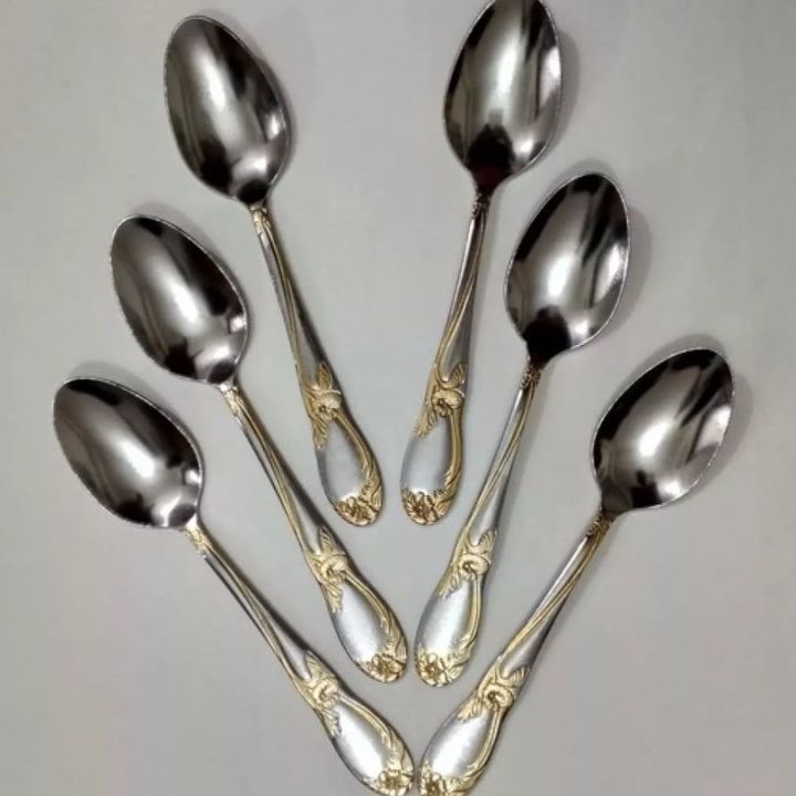 Steel Spoon Set /Cutlet Set (6-Pieces) | Daraz.com.bd