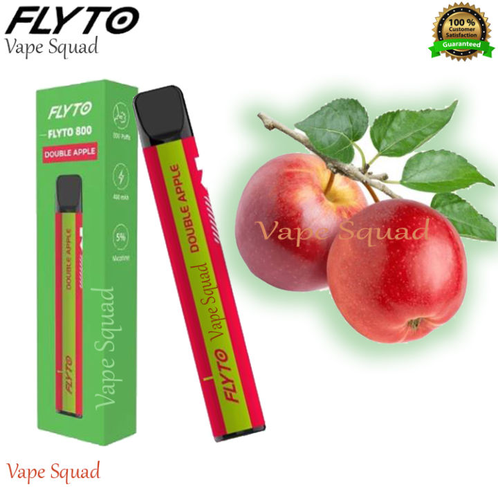 FlyTo 800 Double Apple Flavour 50mg/ml Nicotine 400mAh Battary Smooth ...