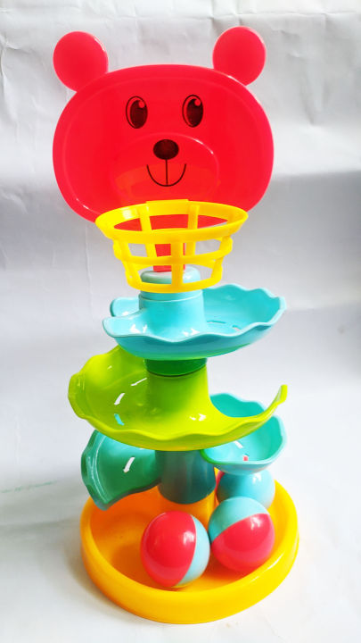 3 Layer Ball Drop And Roll Swirling Tower For Baby And Toddler ...