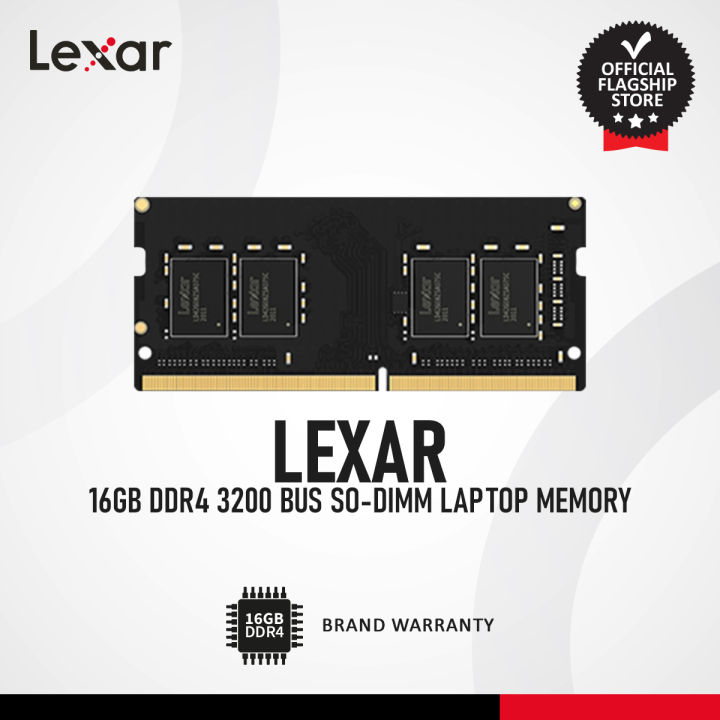 Lexar 16GB DDR4 3200 BUS SO-DIMM Laptop Memory with High-speed performance - Multi-task with ...