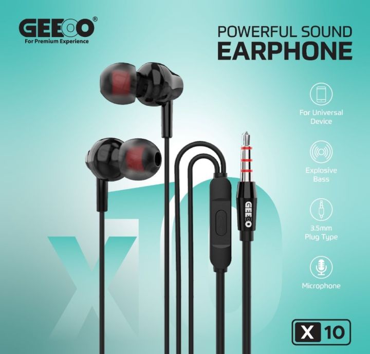 GEEOO X10 Earphone Best Sound | Daraz.com.bd