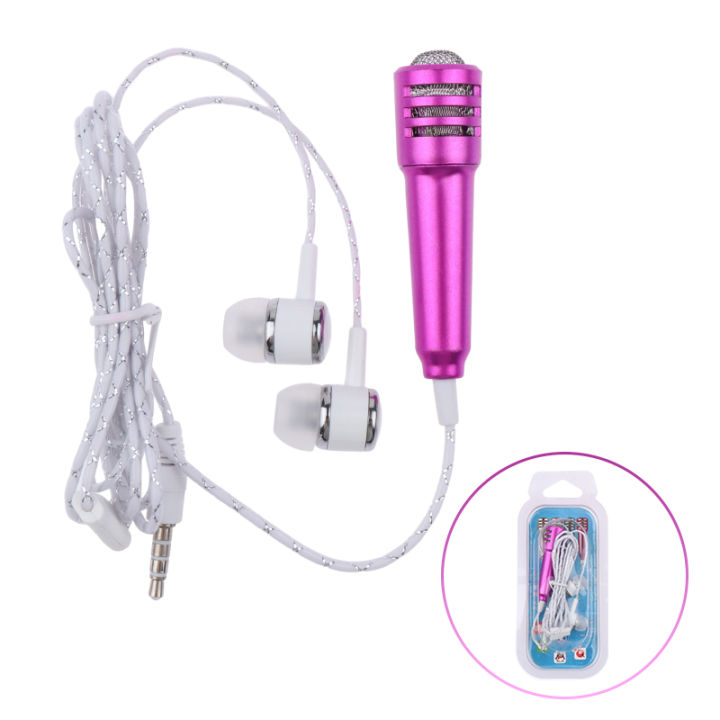 【In-Stock】 Mini Microphone 3.5mm Portable Karaoke Mic All-in-one ...