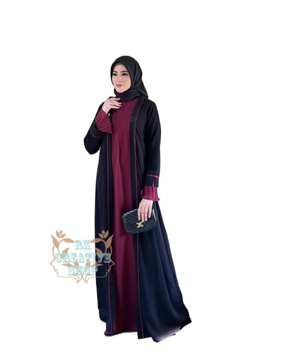 Dubai cherry fabric Elegant design koti borka without hijab for women ...
