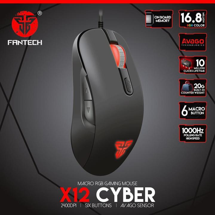FANTECH X12 CYBER MACRO RGB GAMING MOUSE | Daraz.com.bd