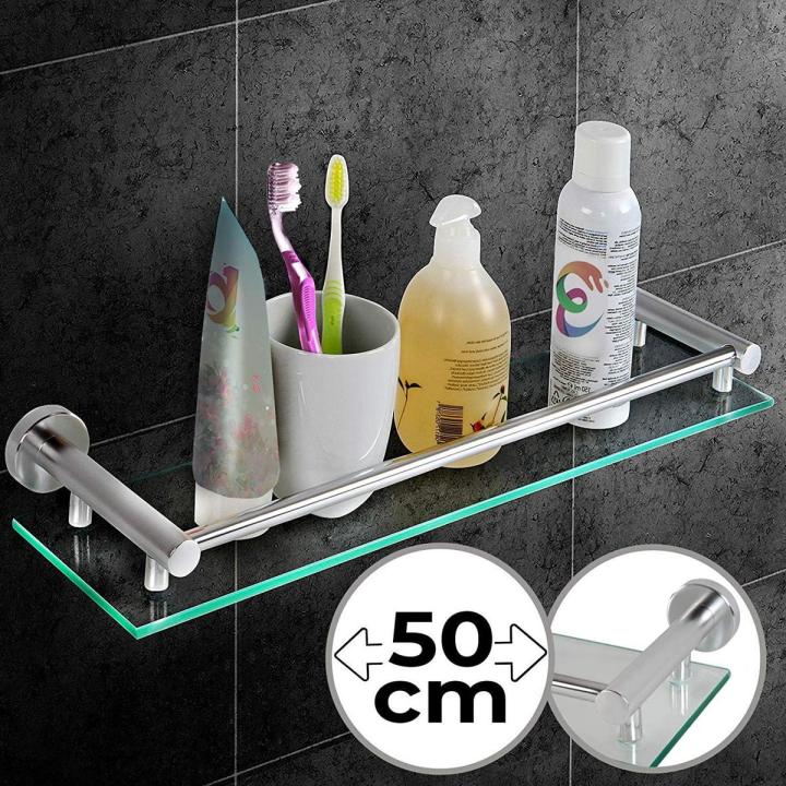 Bathroom rack, Glass Shelf 5MM Thickness Glass With stainless still ...