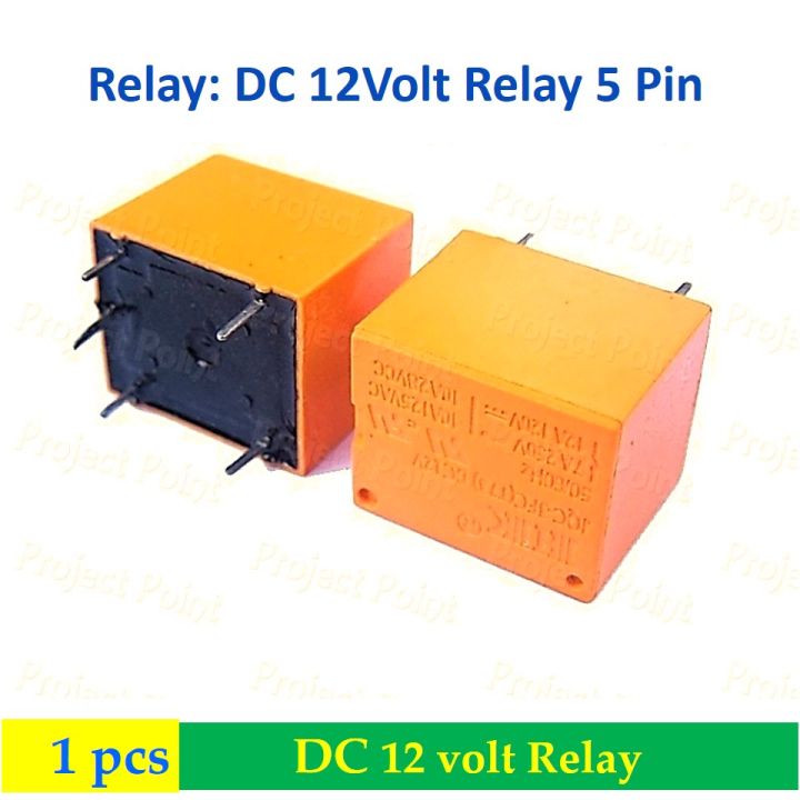 12V Relay Switch DC 12V Relay 5 Pin 10A DC Coil SPDT Auto Universal ...