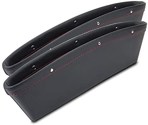 Car Pure Leather Seat Gap Pocket Catcher - Black (1pcs) | Daraz.com.bd