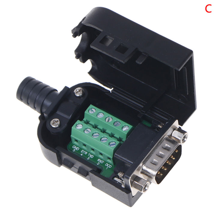 DB9 Connector Male Female 9 Pin Plug Wire Sleeve RS232 RS485 Breakout ...