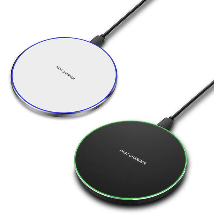 Wireless charger universal desktop round 15w fast charging large disc ...