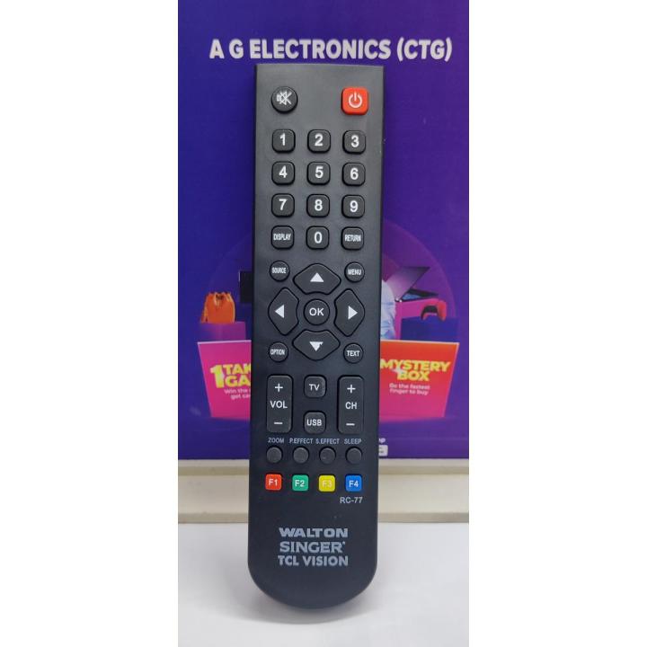 Rc-77 Model Remote Control For Singer Led Tv | Daraz.com.bd