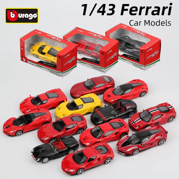 Bburago 1:43 Ferrari Car Models 296 Purosangue SF90 488 Roma 458 250 F40 Enzo LaFerrari Diecast ...