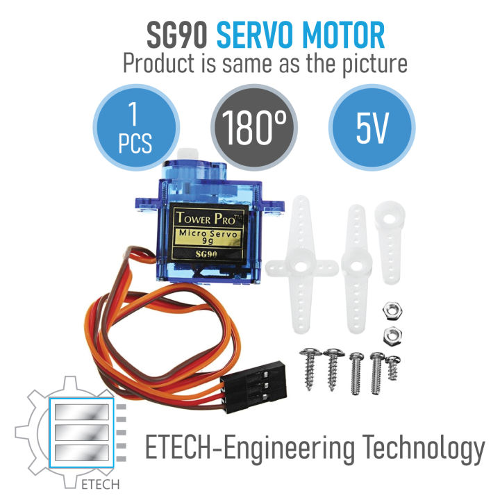 Servo Motor SG90 Servo Motor 180 Degrees 9G Micro Servo Motor for RC ... Servo Motor SG90 Servo Motor 180 Degrees 9G Micro Servo Motor for RC ...