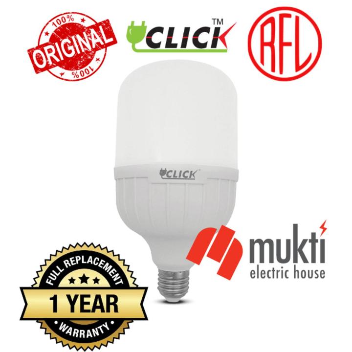 CLICK 40 Watt Led Bulb Bright White Lamp Light E27 Spiral 40W 1 Year ...