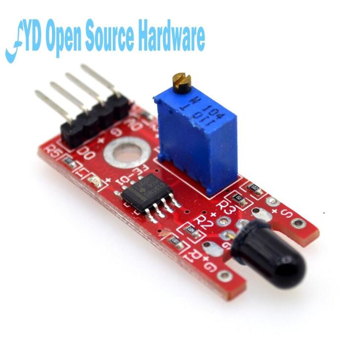【happy one】Smart Electronics 4pin IR Flame Sensor Fire Detection Module ...