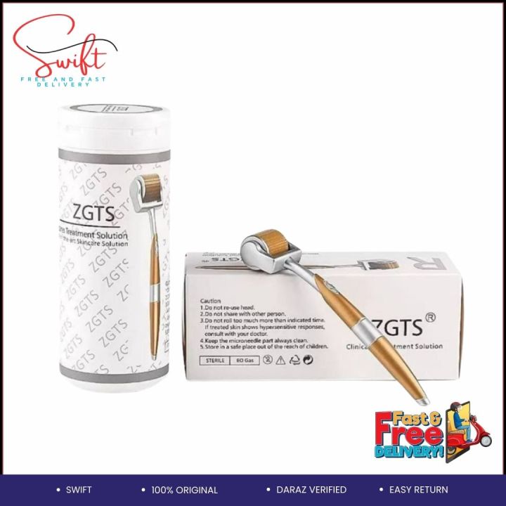 ZGTS Derma Roller 0.5mm (192 Titanium Micro Needles) for Hair and Beard ...