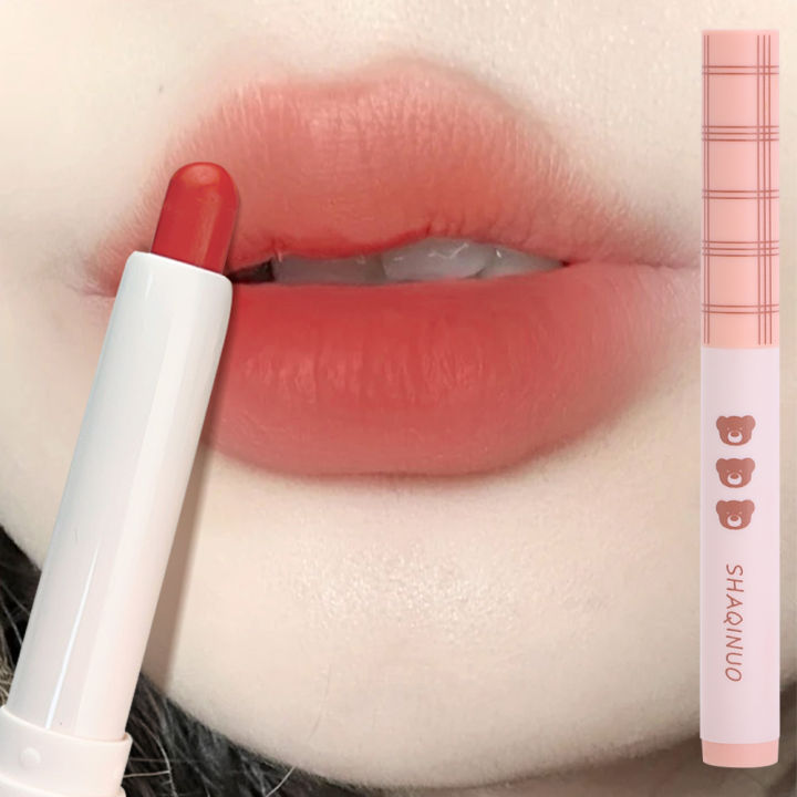 Matte Silky Velvet Lip Stick Long Lasting Nude Pink Red Lip Blam ...